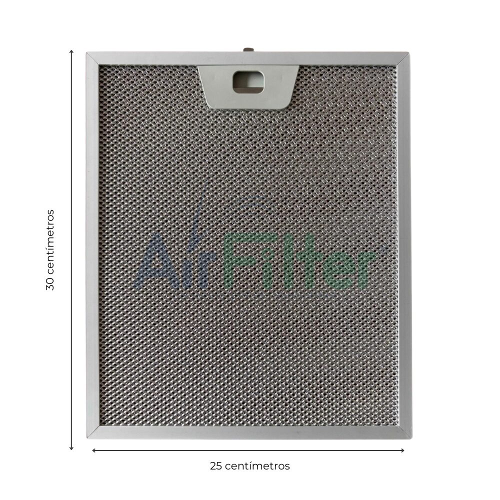Filtro De Aluminio Para Campanas Extractoras 25 x 30 centímetros